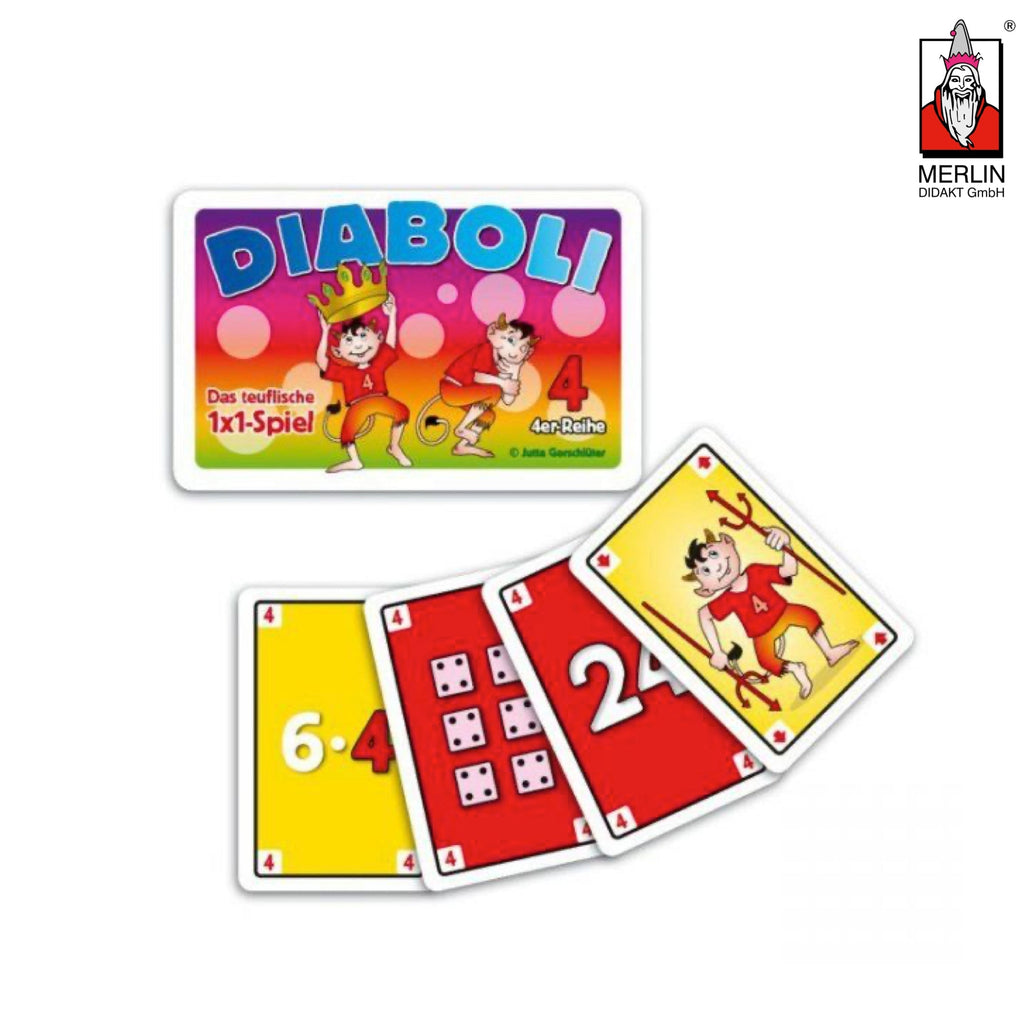 MERLIN Didakt Onlineshop - Kartenspiel "Diabolo" - Einmaleins 4er-Reihe